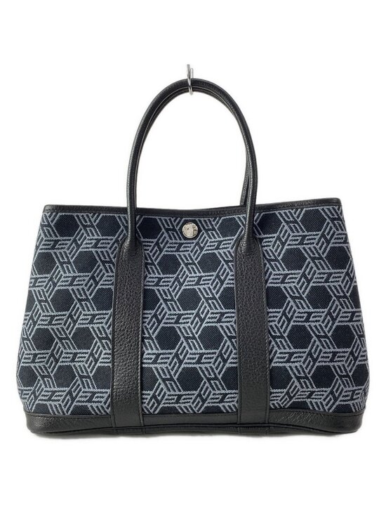 Hermes | Bags | Hermes Tote Garden Party Tpm Black Gray Leather | Poshmark